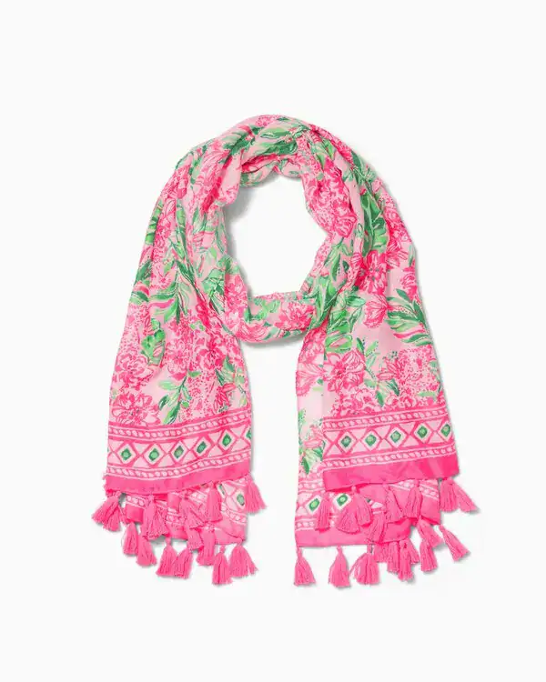 Lilly Pulitzer Resort Scarf - Conch Shell Pink Koala La La